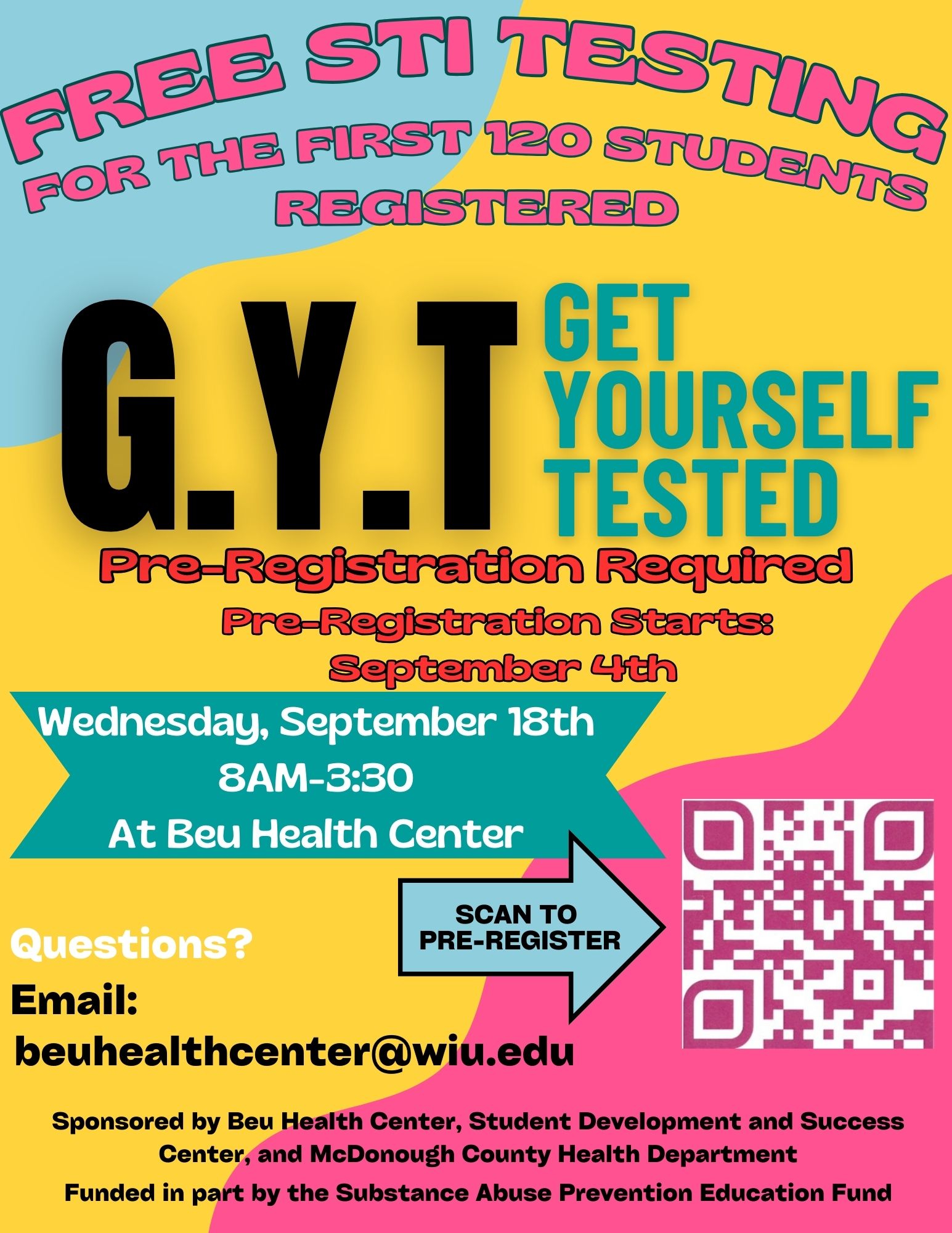 Get Yourself Tested Event Sept. 18 - WIU News